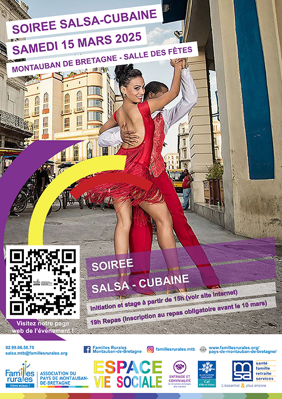 Soirée salsa cubaine | Familles Rurales Pays de Montauban-de-Bretagne